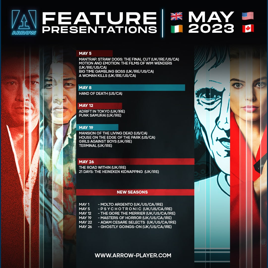 Arrow announces new additions for May – Bloody Flicks